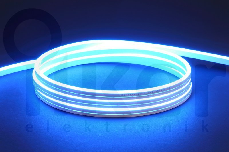 1 CM KESİLEBİLEN MAVİ NEON LED 12V 6MM 5 METRE | iLED | 1 CM ...